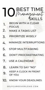 What is the first step of the time management process - Learn Management