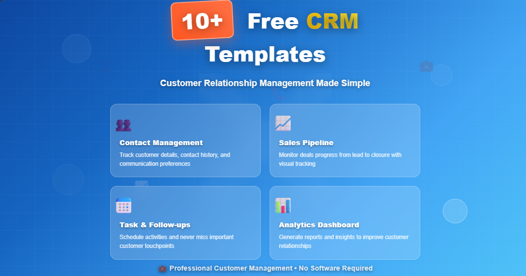 10+ Free CRM (Customer Relationship Management) Templates in (Excel ...