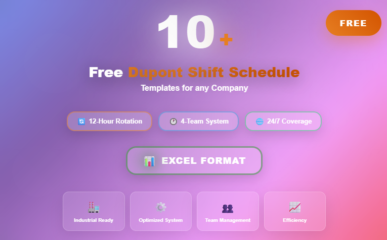 10+ Free Dupont Shift Schedule Templats for any Company (Excel) - Learn ...