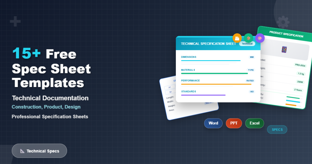 15+ Free Spec Sheet Templates Construction, Product, Design (Word,PPT ...