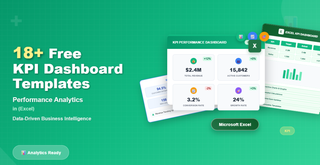 18+ Free KPI Dashboard Templates in (Excel) - Learn Management