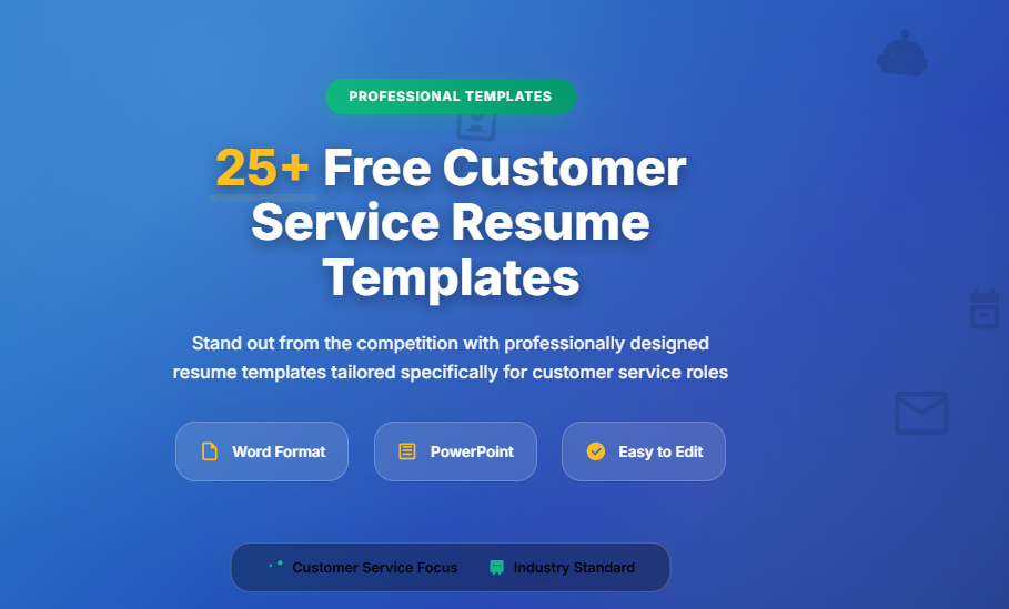 25+ Free Customer Service Resume Templates (Word,PPT) - Learn Management
