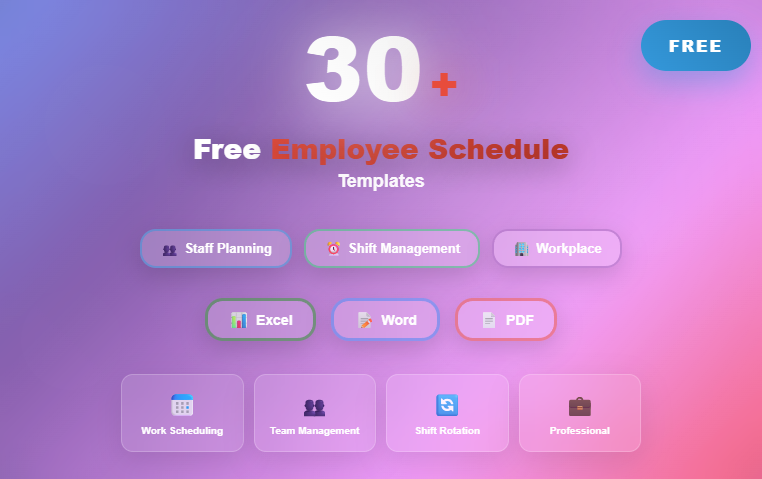 30+ Free Employee Schedule Templates in (Excel, Word, PDF) - Learn ...
