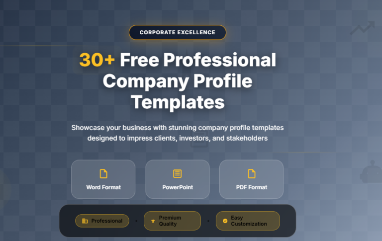 30+ Free Professional Company Profile Templates [Word, PowerPoint, PDF ...