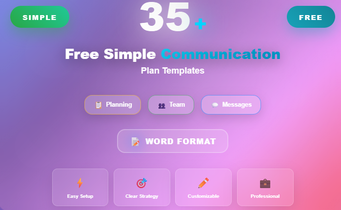 35+ Free Simple Communication Plan Templates In (Word ) - Learn Management