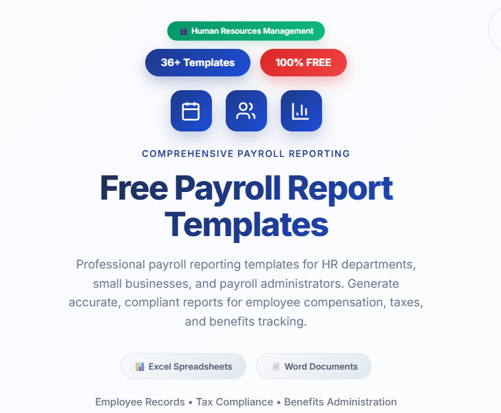 36+ Free Payroll Report Templates (Excel and Word) - Learn Management