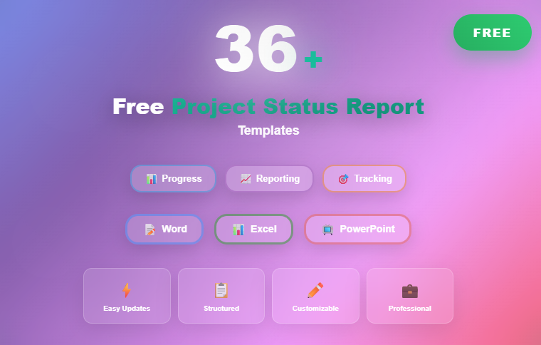 36+ Free Project Status Report Templates In (Word, Excel and PPT ...
