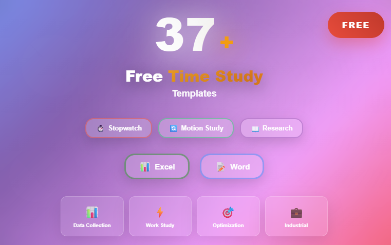 37+ Free Time Study Templates (Excel and Word) - Learn Management
