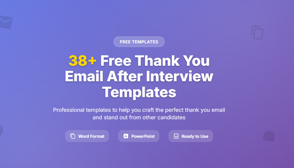 38+ Free Thank You Email After Interview Templates (Word,PPT) - Learn ...