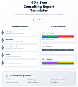 40+ Free Consulting Report Templates in (Word) - Learn Management