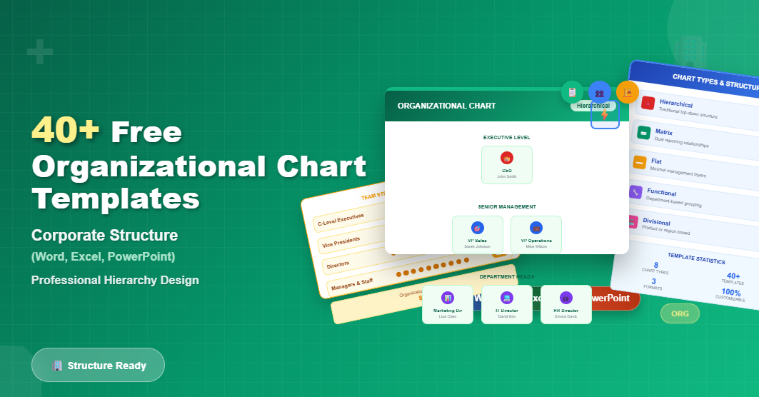 40+ Free Organizational Chart Templates (Word, Excel, PowerPoint ...