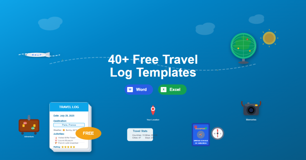 40+ Free Travel Log Templates (Word,Excel) - Learn Management