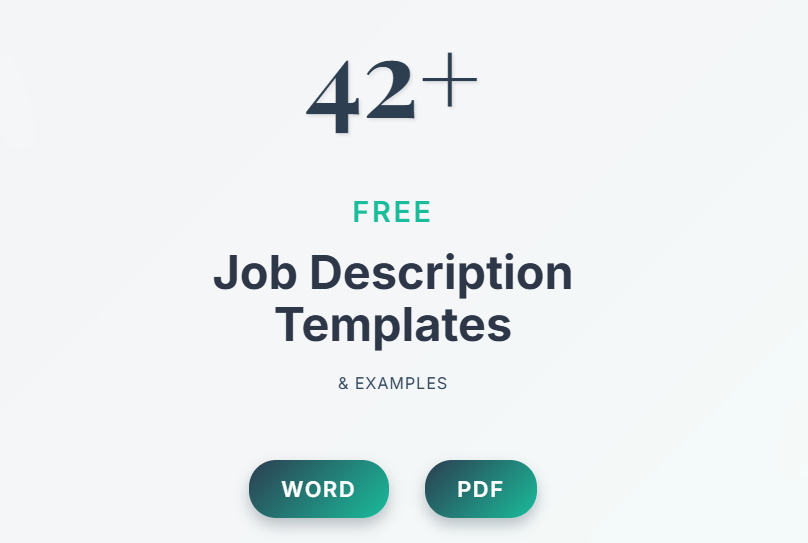 42+ Free Job Description Templates and Examples [Word, PDF] - Learn ...