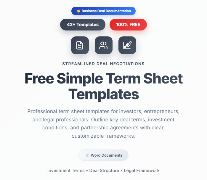 42+ Free Simple Term Sheet Templates (Word) - Learn Management