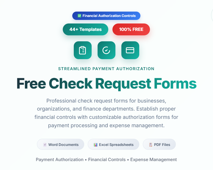 44+ Free Check Request Forms (Word, Excel and PDF) - Learn Management