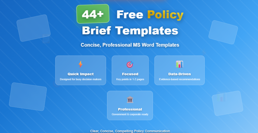 44+ Free Policy Brief Templates (MS Word) - Learn Management