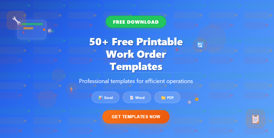 50+ Free Printable Work Order Templates (Excel, Word, PDF) - Learn ...