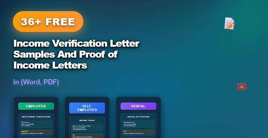 36+ Free Income Verification Letter Samples And Proof of Income Letters ...