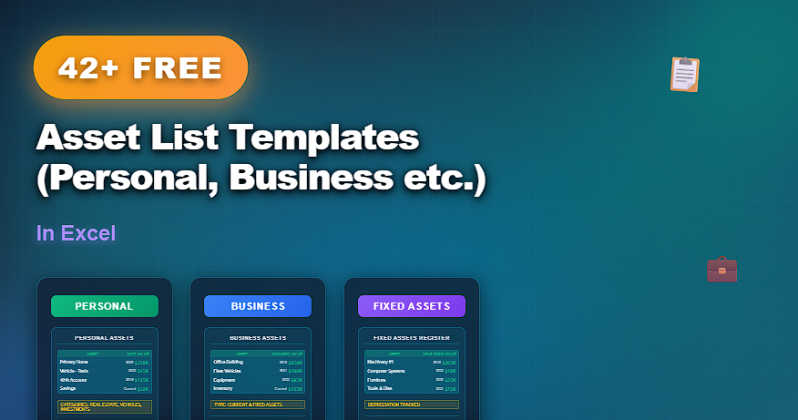 42+ Free Asset List Templates (Personal, Business etc.) In Excel ...