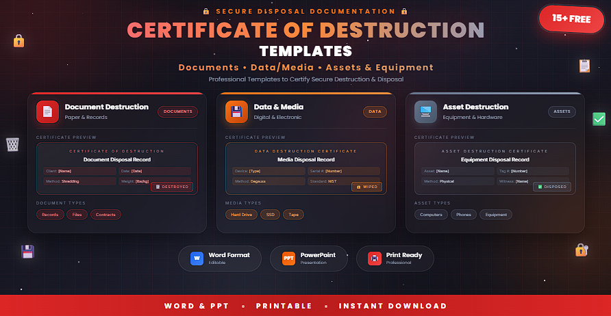 15+ Free Certificate of Destruction Templates (Word And PPT) - Learn ...