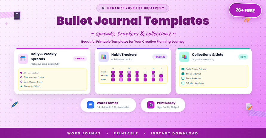 26+ Free Bullet Journal Templates In (Word) - Learn Management