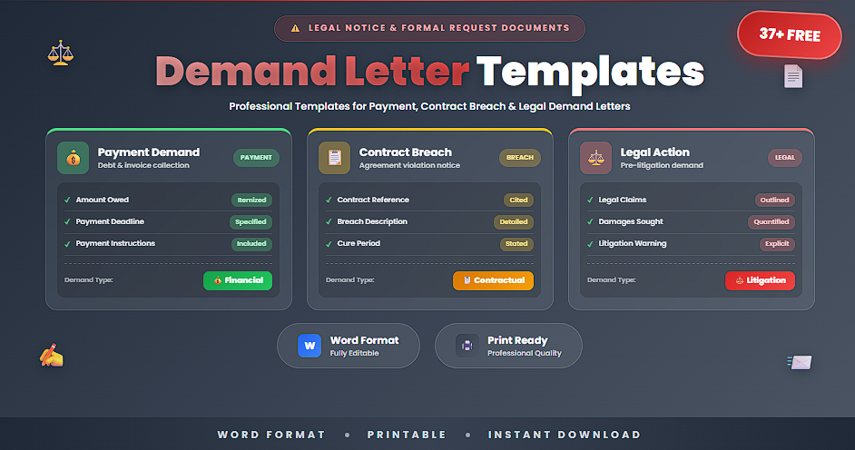 37+ Free Demand Letter Templates In (Word) - Learn Management
