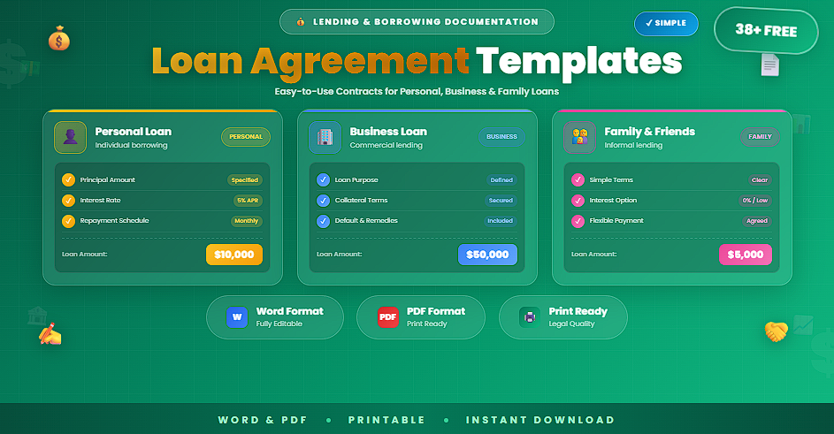 38+ Free Simple Loan Agreement Templates (Word And PDF) - Learn Management