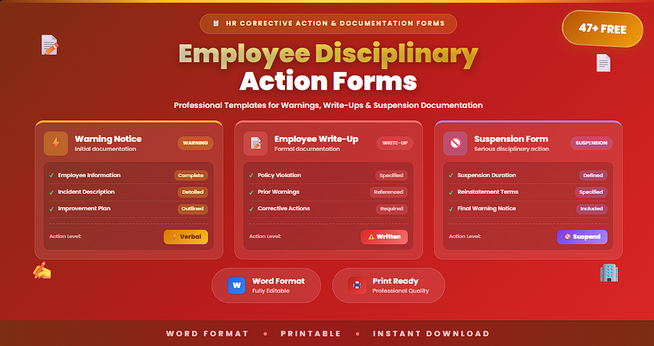 47+ Free Employee Disciplinary Action Forms In (Word) - Learn Management
