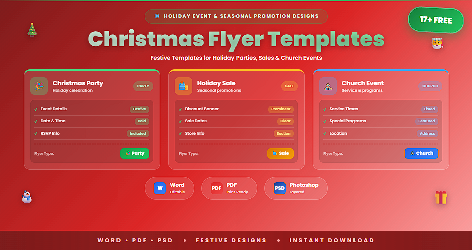 17+ Free Christmas Flyer Templates In (Word, PDF And PSD) - Learn ...
