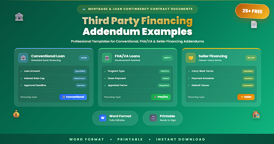 25+ Free Third Party Financing Addendum Examples In (Word) - Learn ...