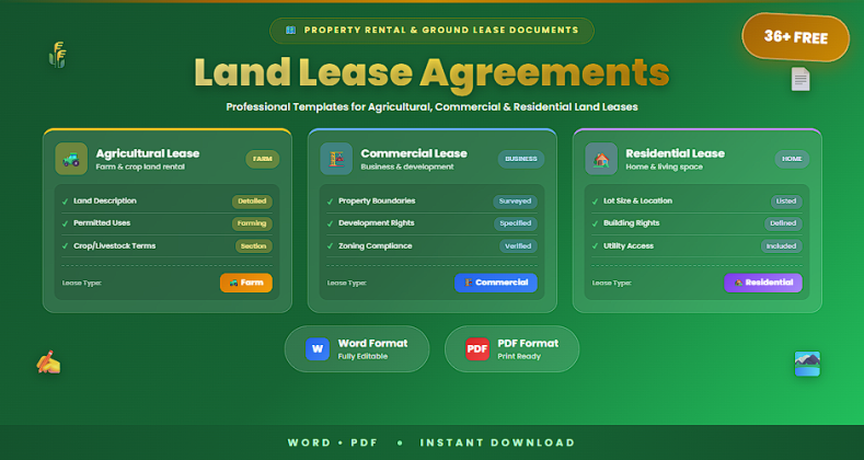 36+ Free Land Lease Agreements In (Word And PDF) - Learn Management