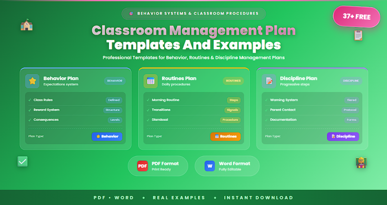 37+ free classroom management plan templates and examples in (PDF, Word ...