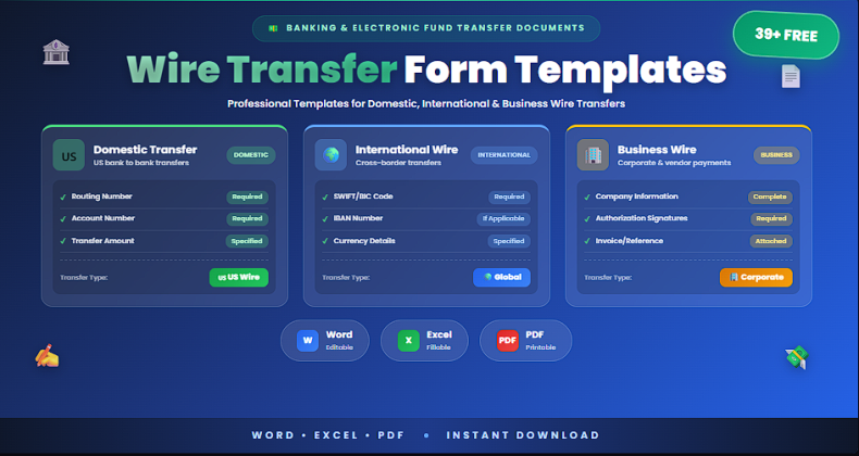 39+ Free Wire Transfer Form Templates In (PDF, Word And Excel) - Learn ...