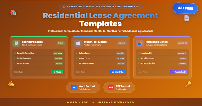 43+ Free Residential Lease Agreement Templates In (Word And PDF ...