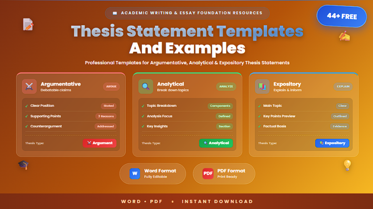44+ Free Thesis Statement Templates And Examples In Word-PDF - Learn ...
