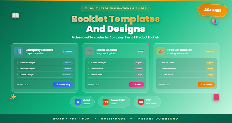 46+ Free Booklet Templates And Designs (Word, PowerPoint, PDF) - Learn ...